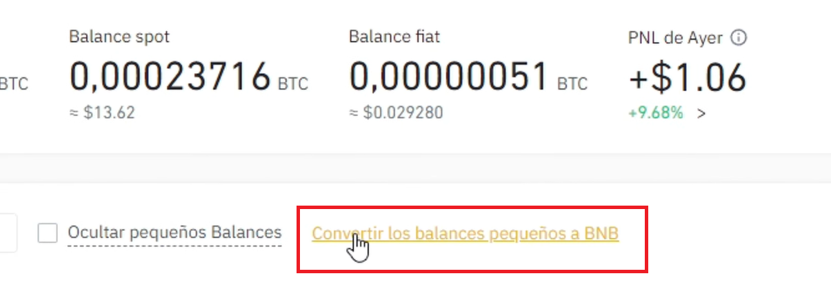 Cómo Convertir Balances Pequeños de Criptomonedas a BNB en Binance 🌟 ...