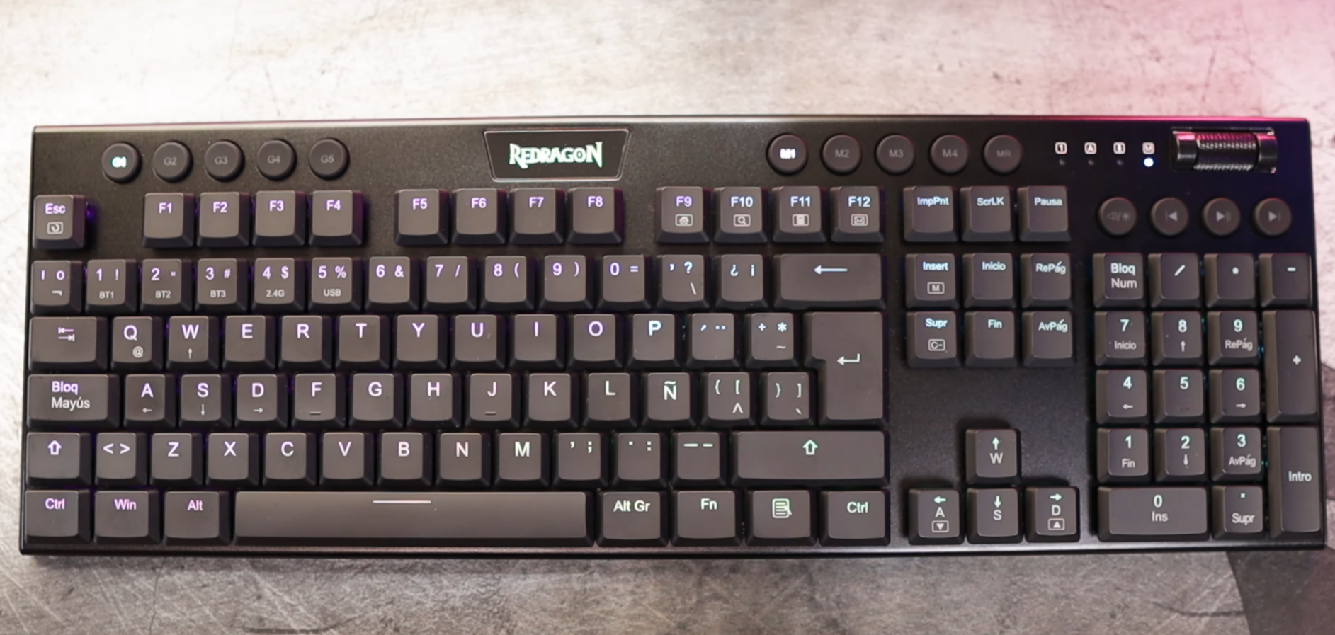 Redragon Horus K618 ⌨ Teclado inalámbrico Low Profile 🔴 - TecnoRed.org
