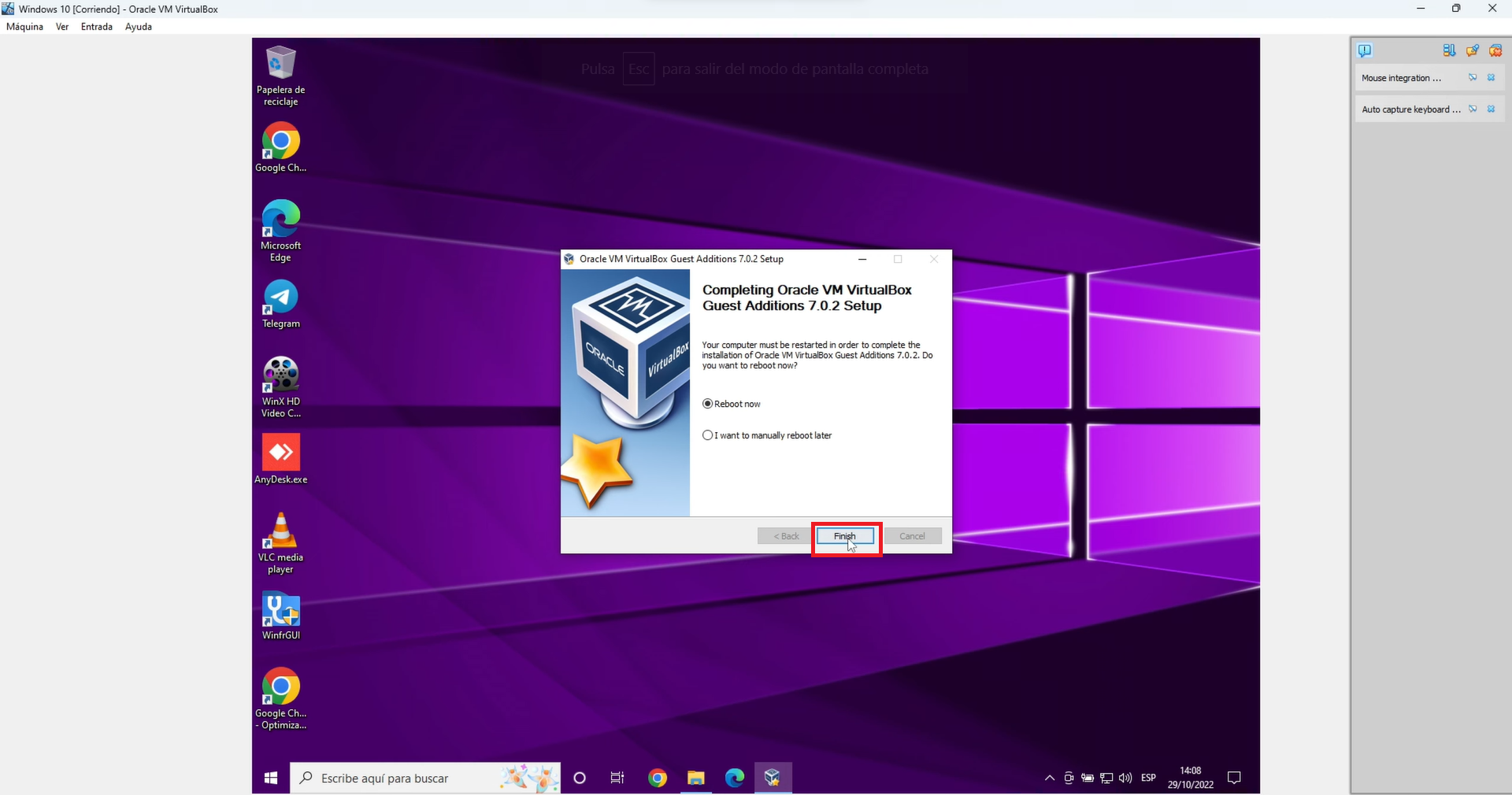 Cómo Poner VirtualBox en Pantalla Completa - TecnoRed.org