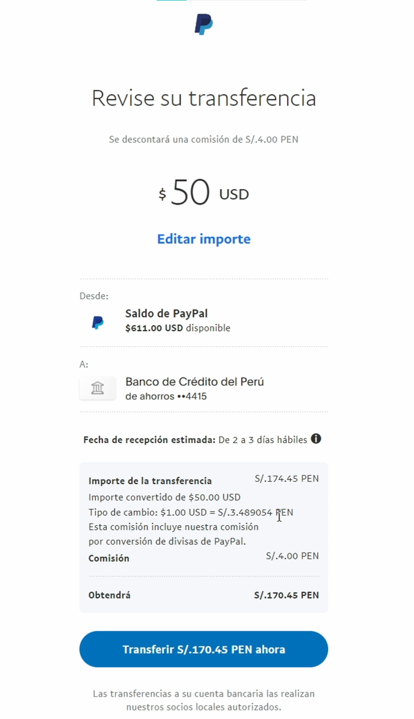 Cómo Retirar Dinero de PayPal a tu Cuenta Bancaria en Perú - TecnoRed.org