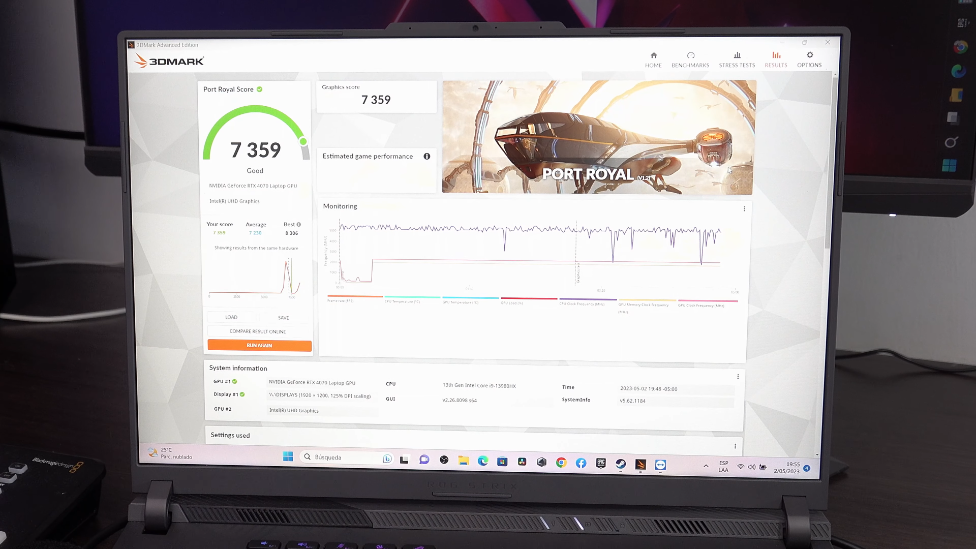 ASUS Rock Strix G16 Modelo 2023 | Intel Core i9-13980HX RTX 4070 Review ...