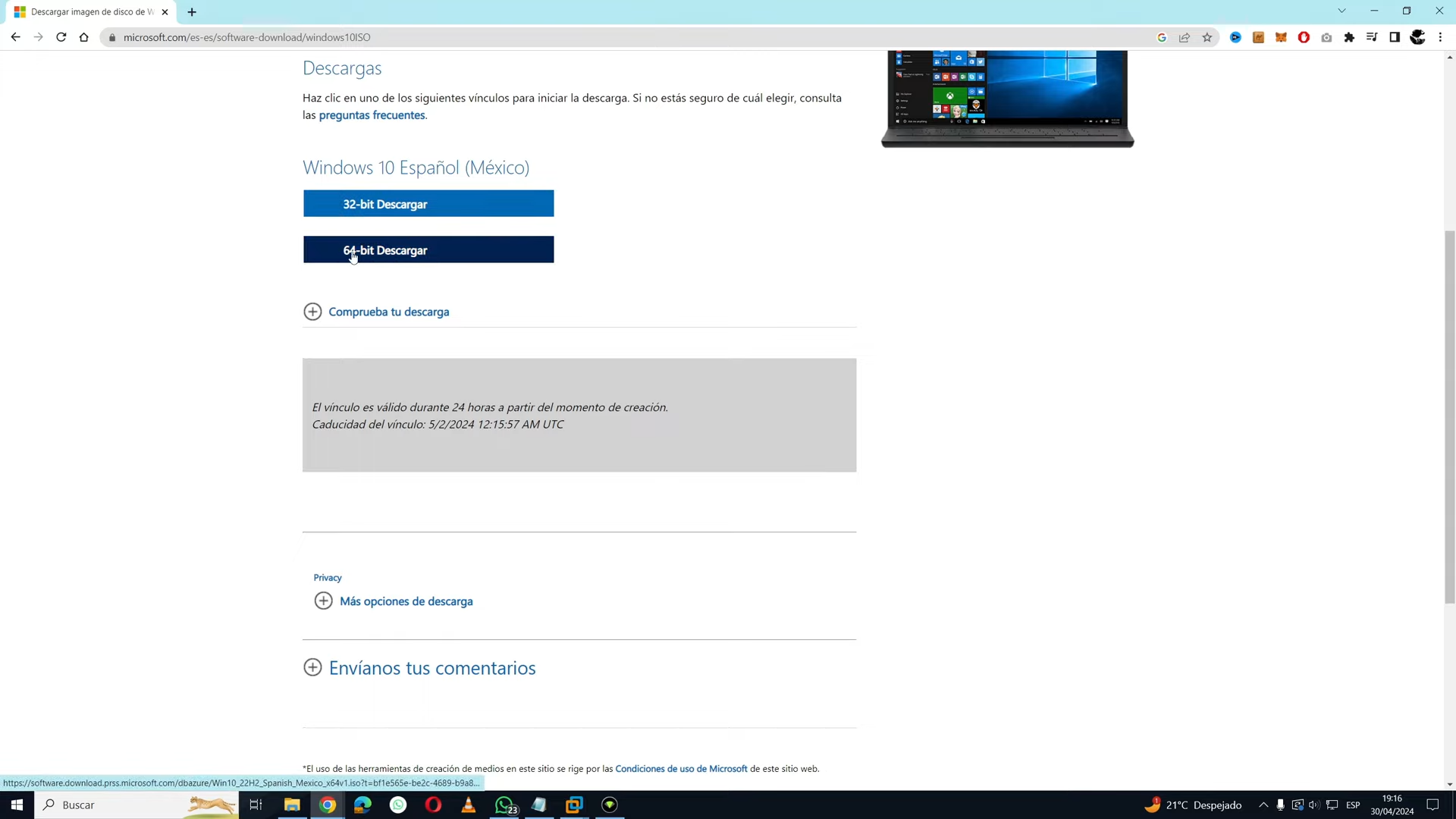 Cómo Descargar Archivo ISO de Windows 10 Oficial (Método 2024 ...