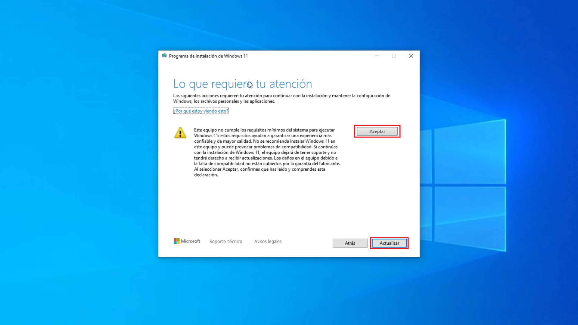 Solución para el mensaje "Este equipo no puede ejecutar Windows 11 ...
