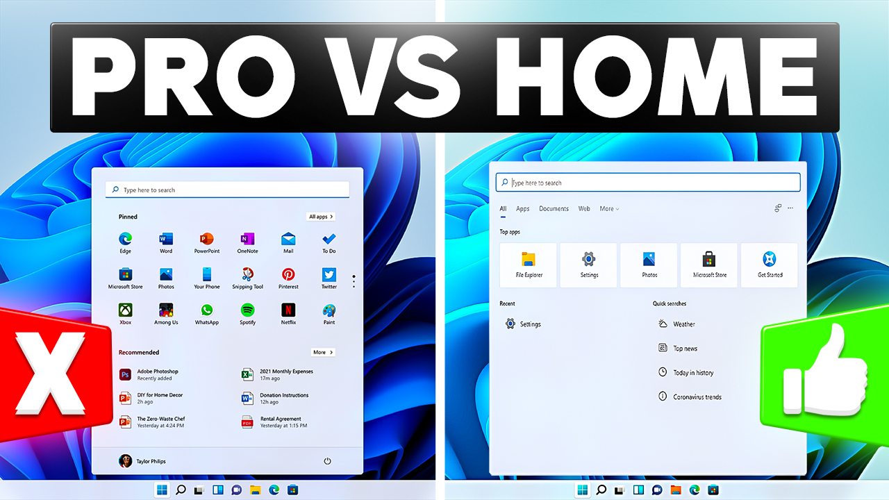Windows 11 Home vs Windows 11 Pro: ¿Cuál es mejor para ti? - TecnoRed.org